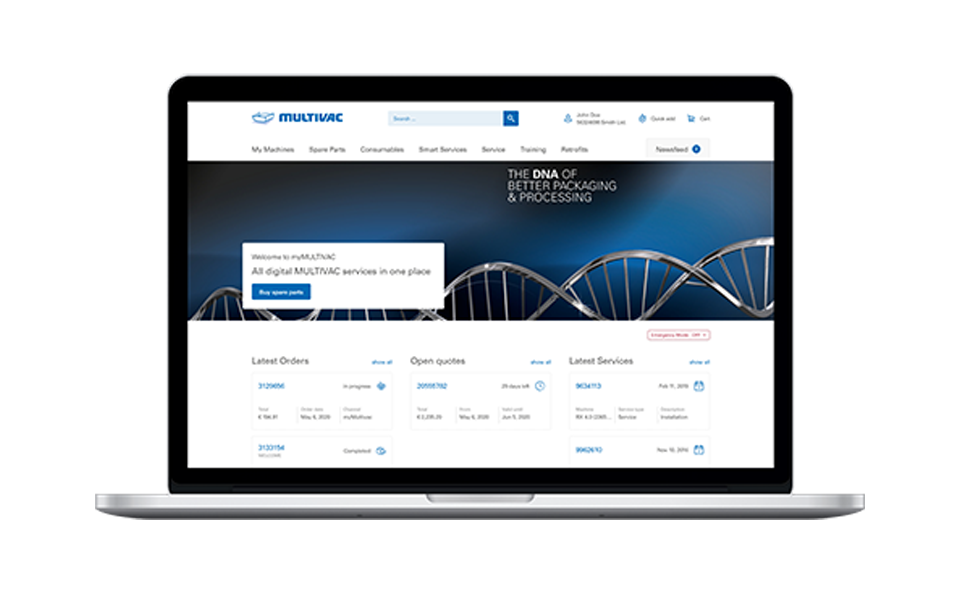Login areas | MULTIVAC